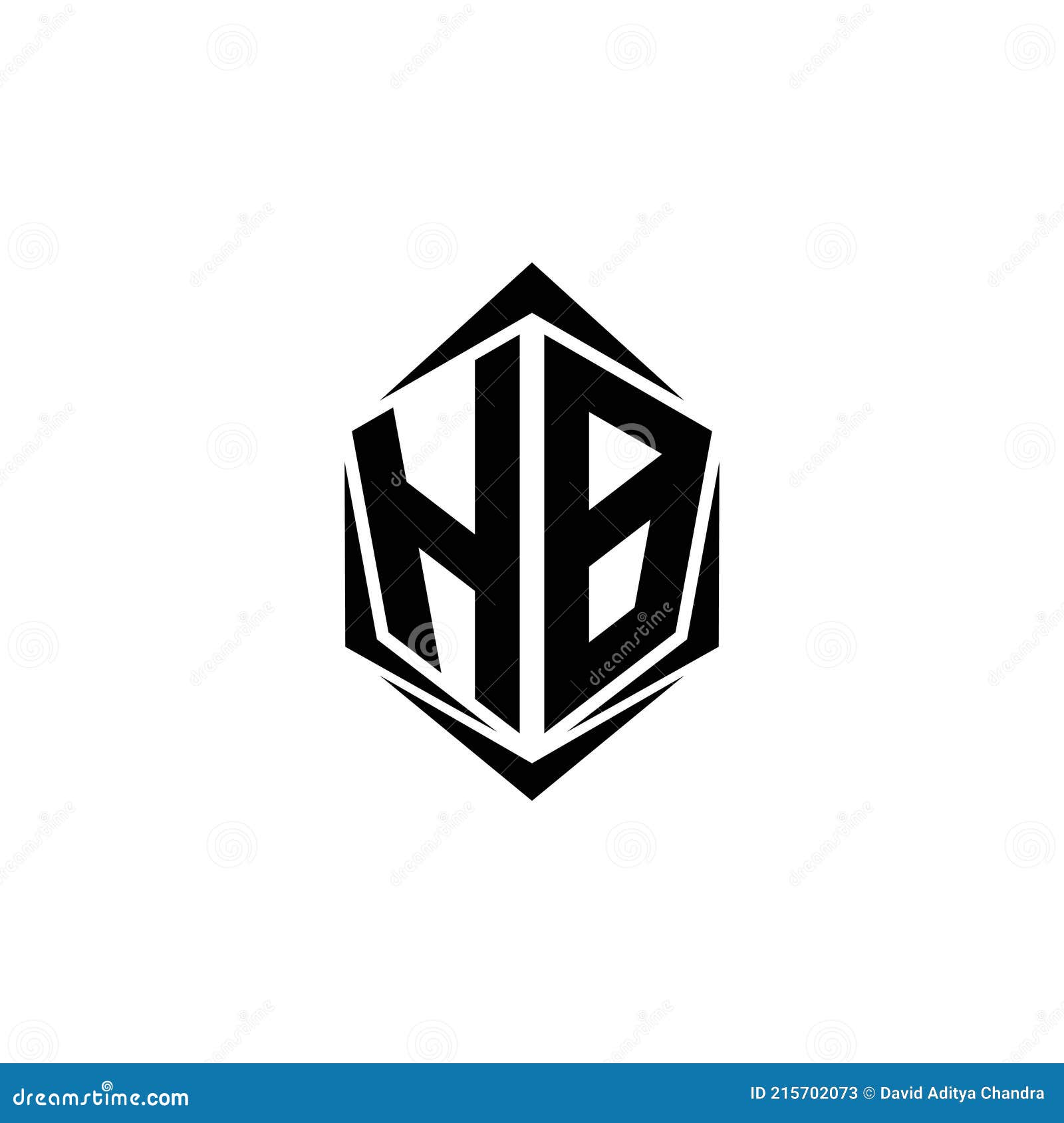 Initial HB Logo Design With Shield Style, Logo Business Branding ...