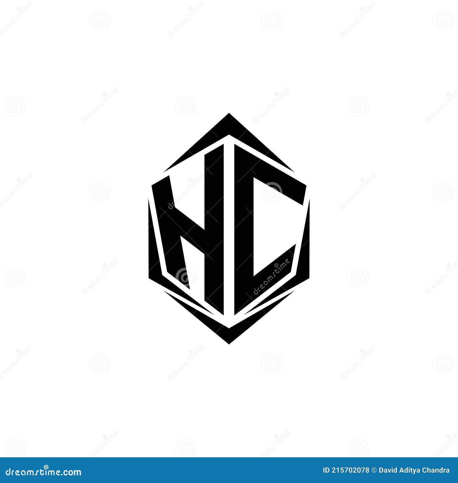 Initial HC Logo Design with Shield Style, Logo Business Branding Stock ...