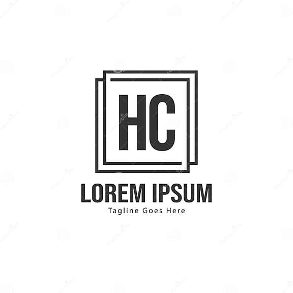 Initial HC Logo Template with Modern Frame. Minimalist HC Letter Logo ...
