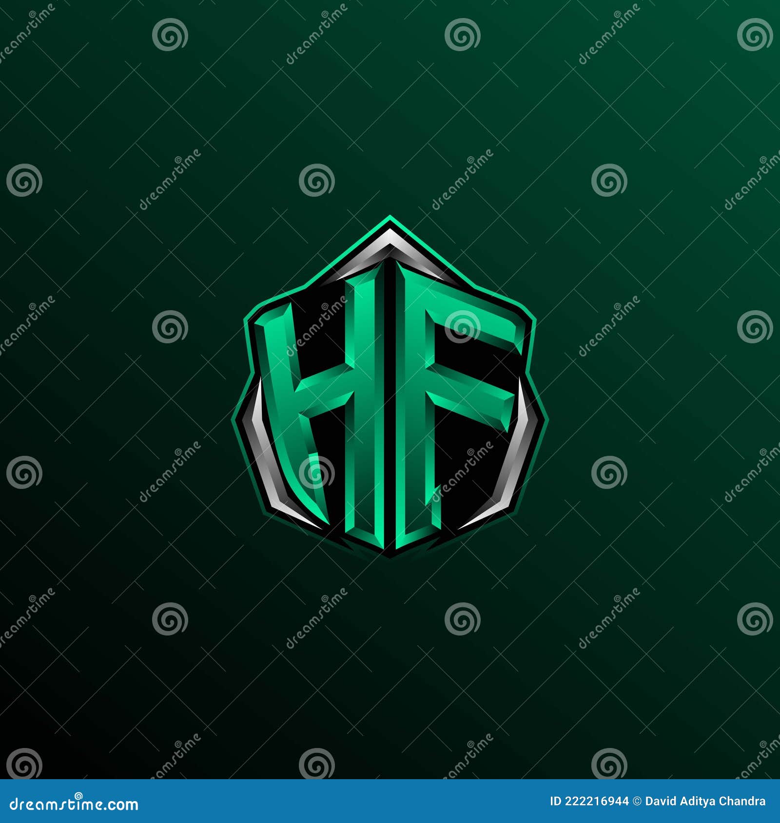 Initial HF Logo Design, Initial HF Logo Design with Shield Style, Logo ...