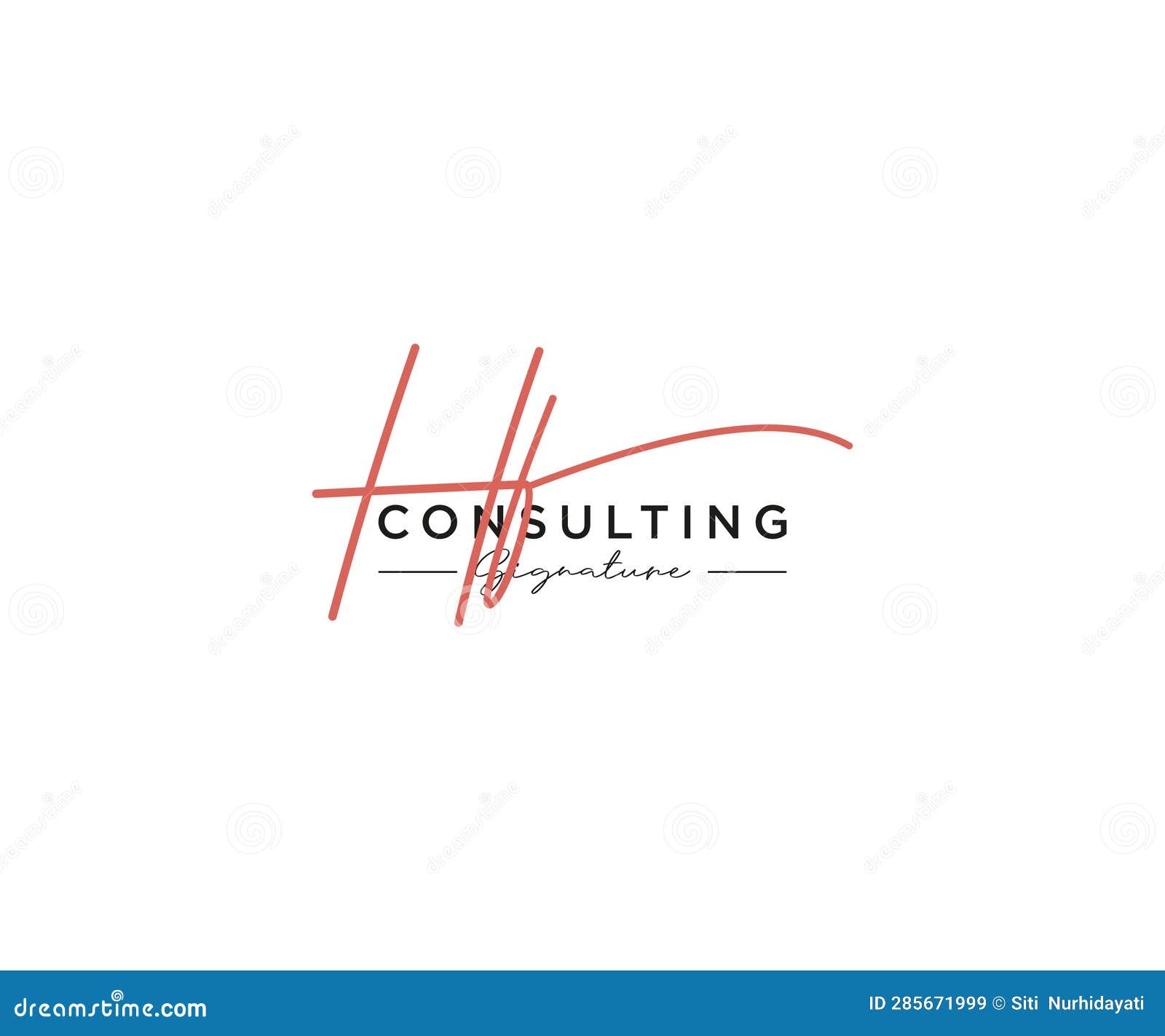 Initial HF Signature Logo Collection Template Vector. Hand Drawn ...