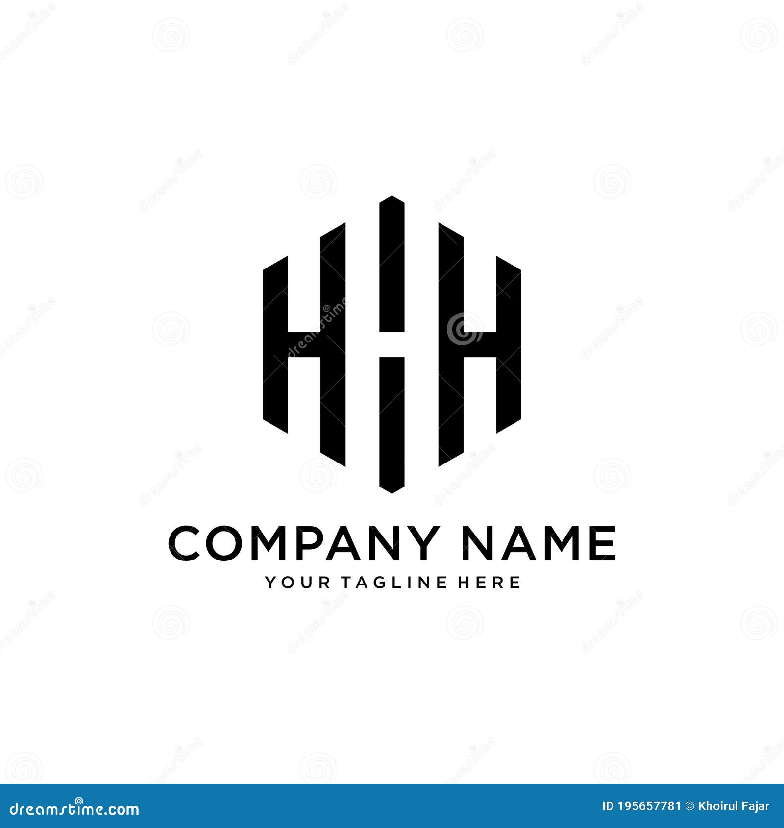 Initial HHH, Hexagon Modern Abstract Element Icon Logo Design Stock ...