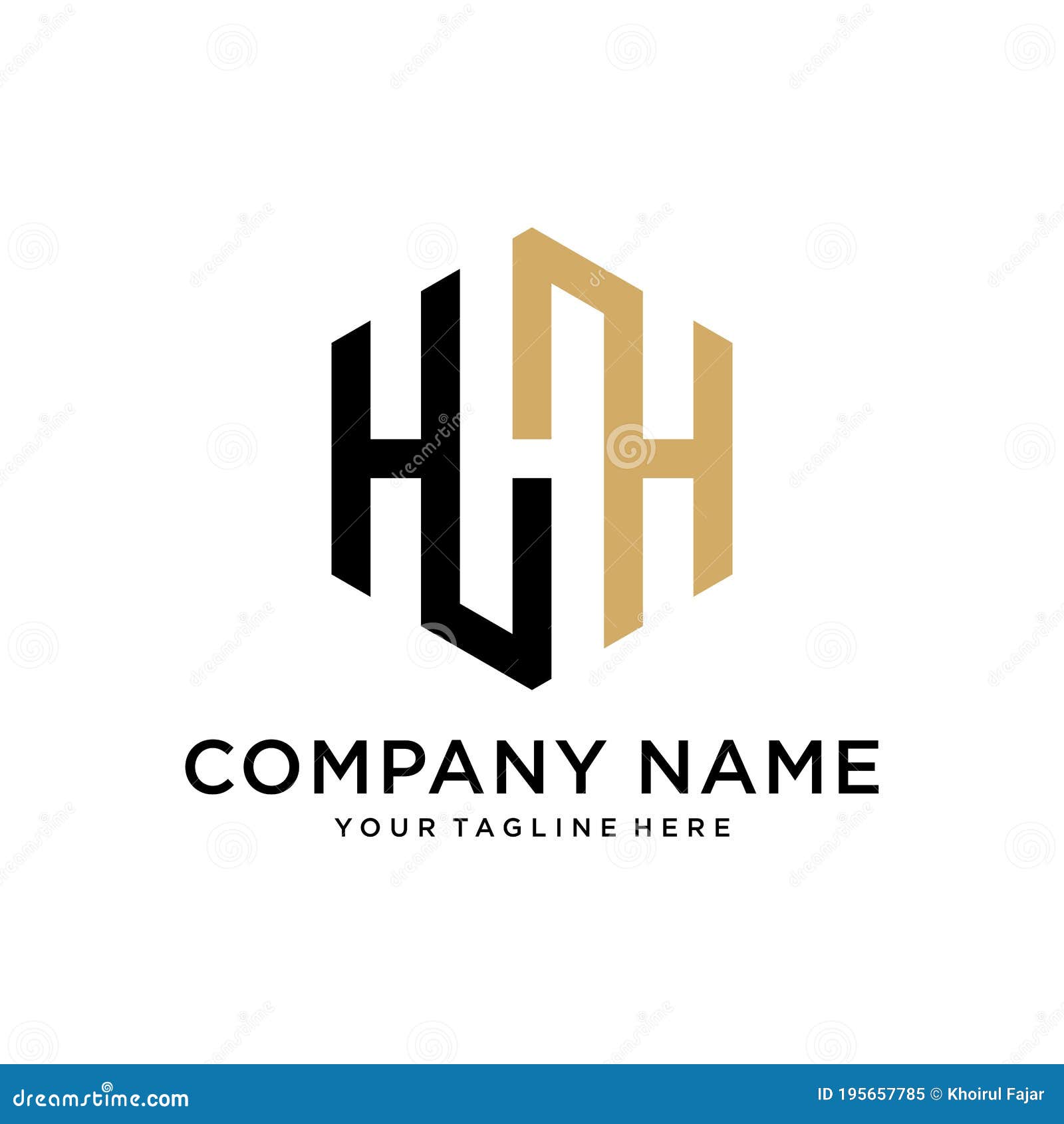 Initial HHH, Hexagon Modern Abstract Element Icon Logo Design Stock ...