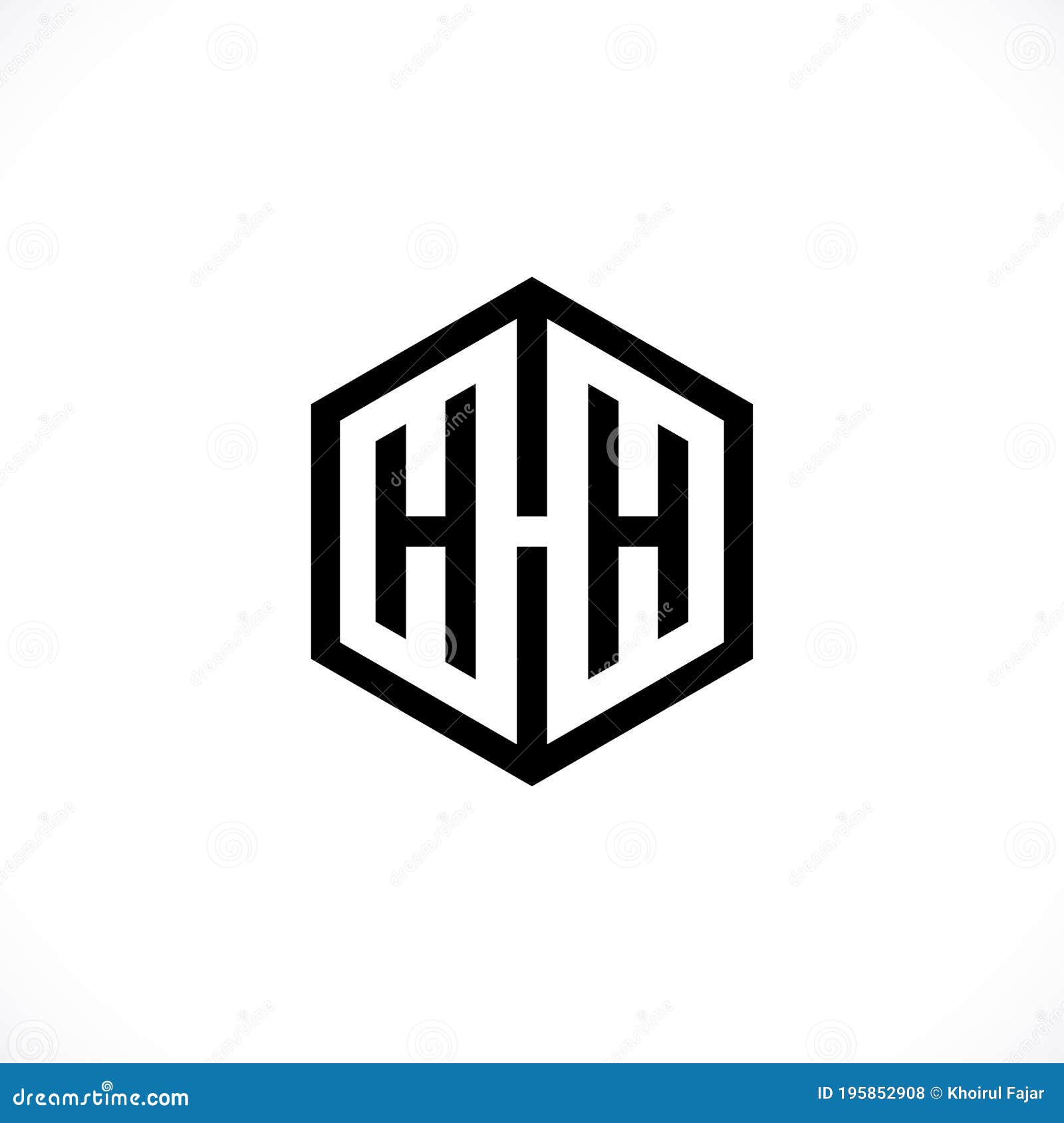 Initial HHH, Hexagon Modern Abstract Element Icon Logo Design Stock ...