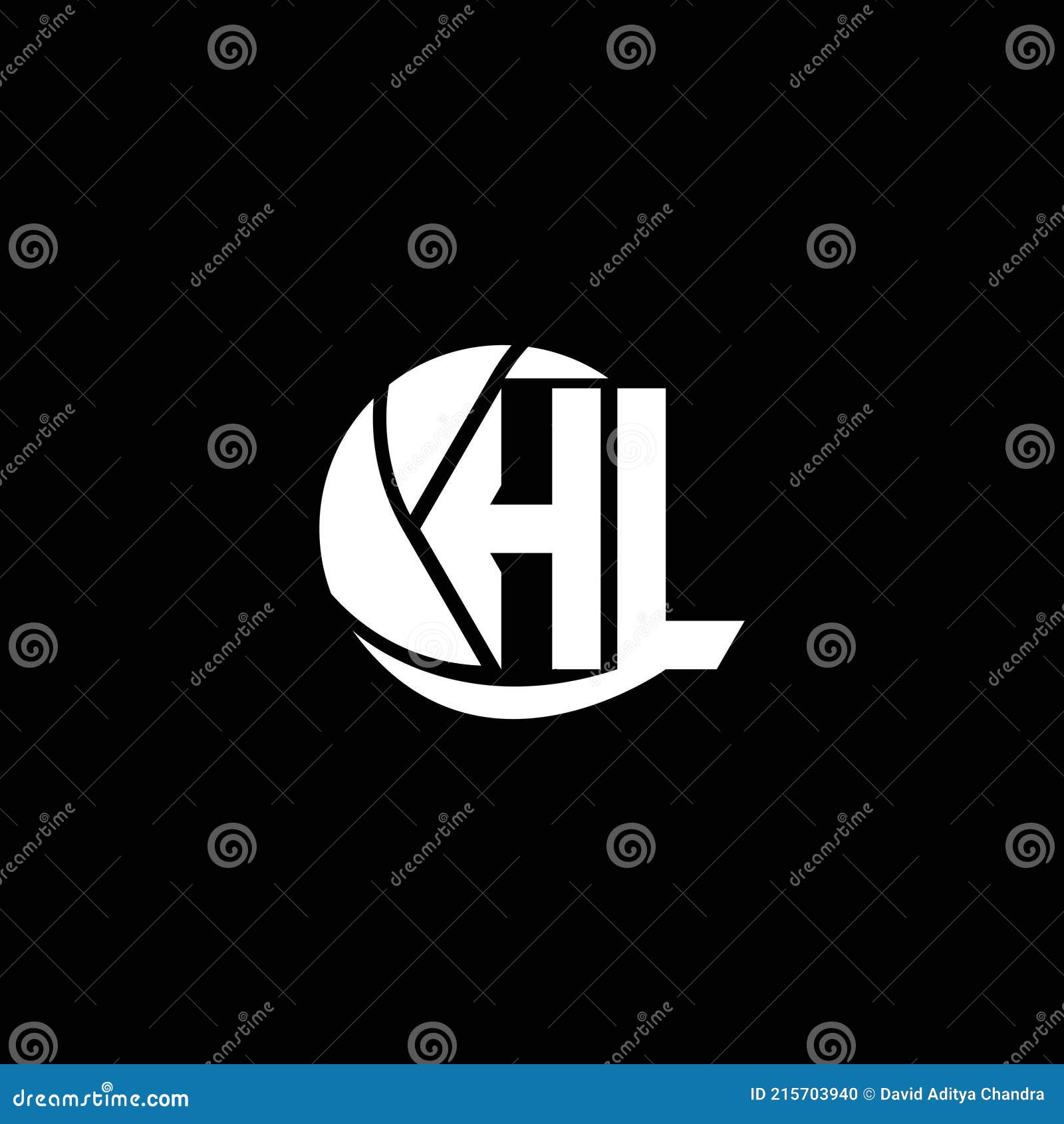 Initial HL Logo Design Geometric and Circle Style, Logo Business ...