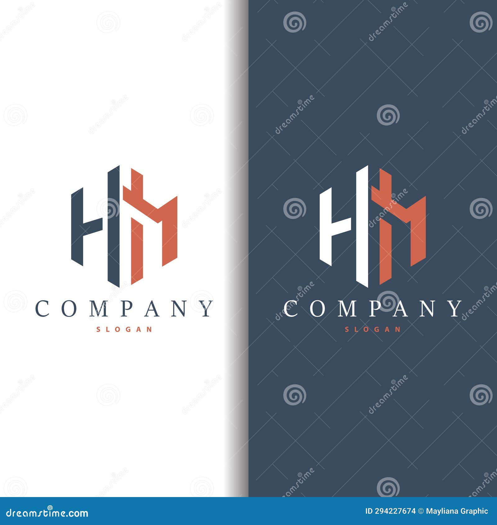 Initial HM Letter Logo, Modern and Luxury Vector Minimalist MH Logo ...