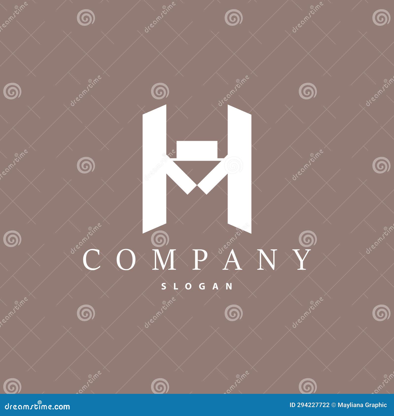 Initial HM Letter Logo, Modern and Luxury Vector Minimalist MH Logo ...