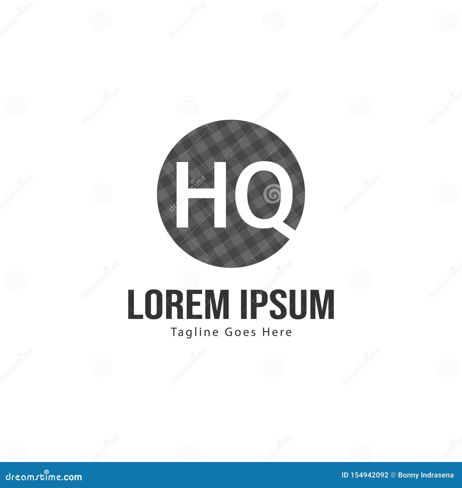 Initial HQ Logo Template with Modern Frame. Minimalist HQ Letter Logo ...