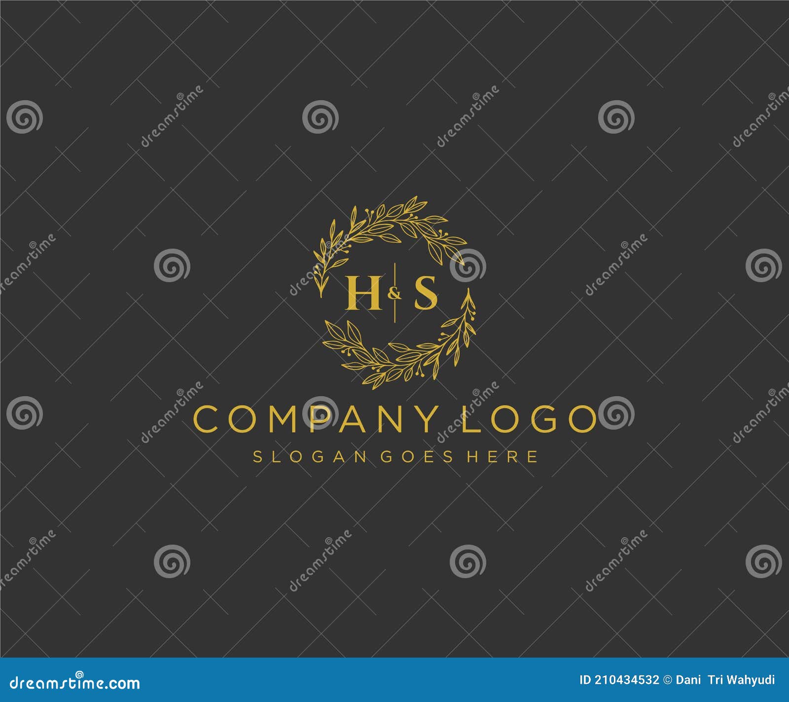 Initial HS Letters Floral Frames. Monogram Wedding, Wedding Invitation ...