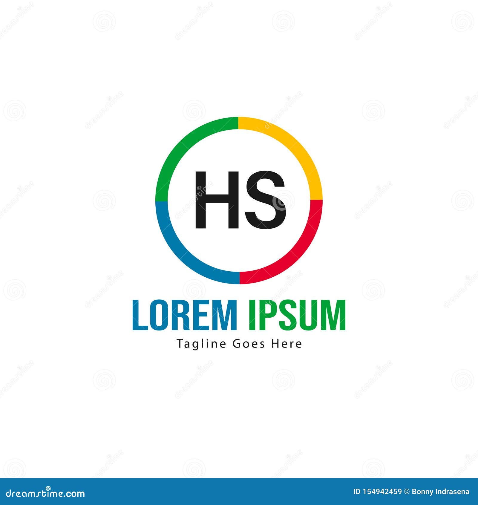 Initial HS Logo Template with Modern Frame. Minimalist HS Letter Logo ...
