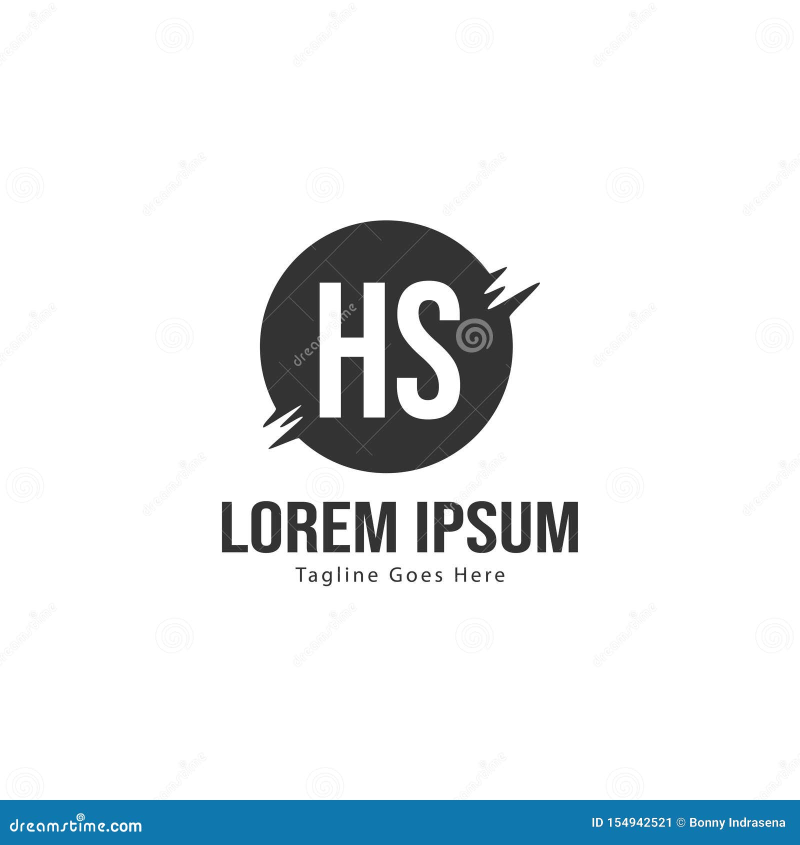 Initial HS Logo Template with Modern Frame. Minimalist HS Letter Logo ...