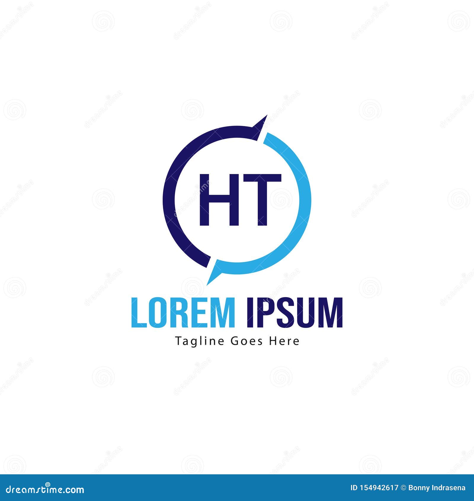 Initial HT Logo Template with Modern Frame. Minimalist HT Letter Logo ...