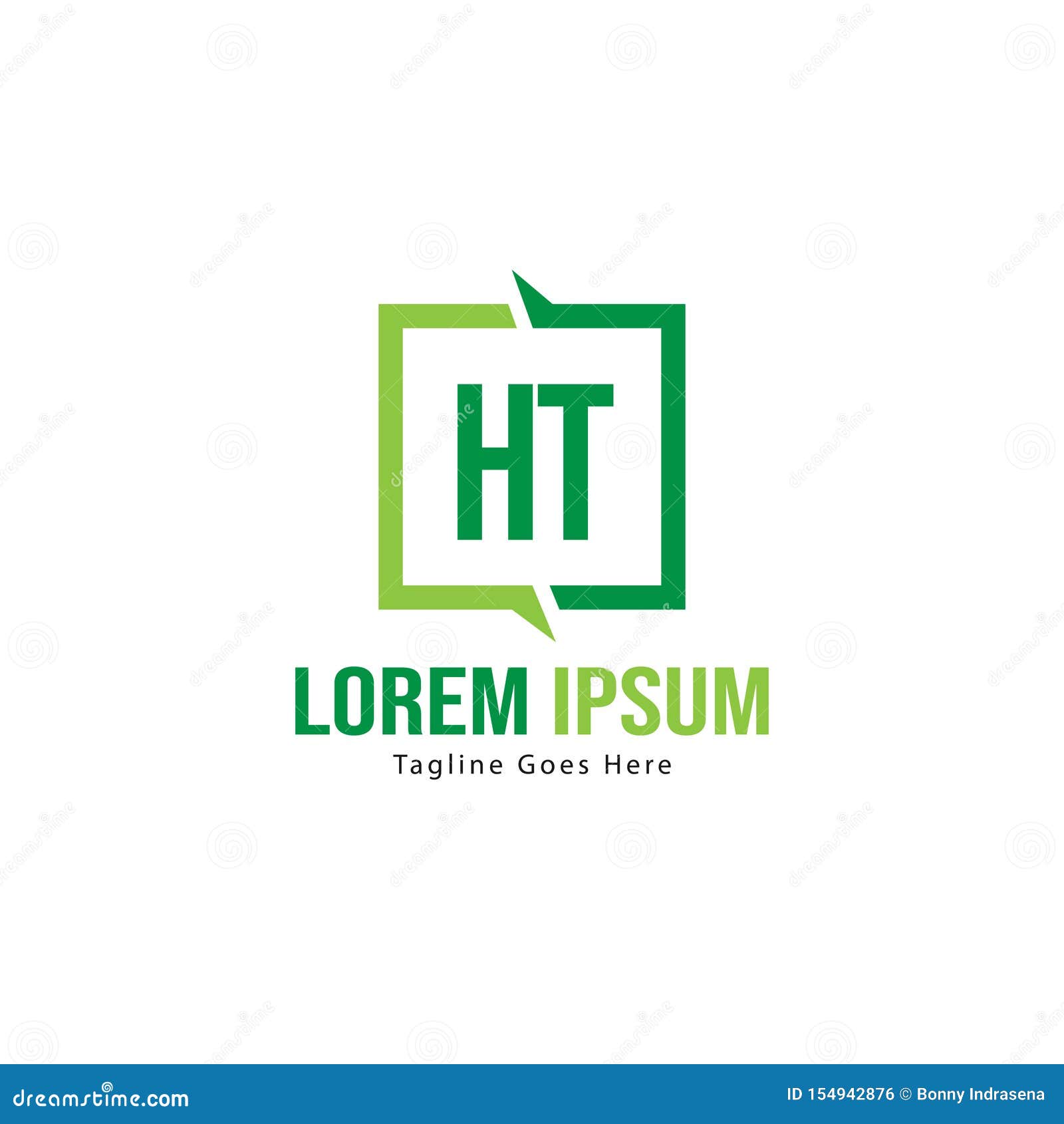 Initial HT Logo Template with Modern Frame. Minimalist HT Letter Logo ...