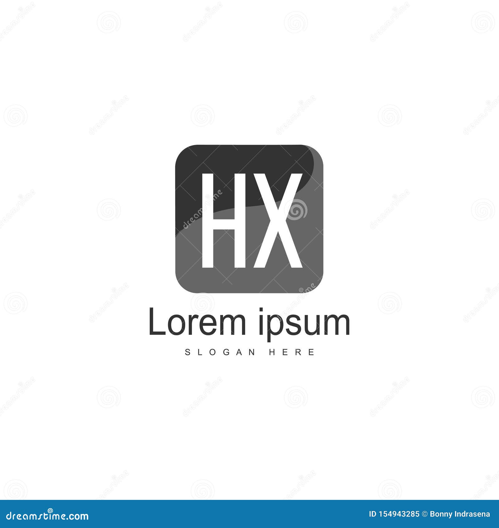 Initial HX Logo Template with Modern Frame. Minimalist HX Letter Logo ...