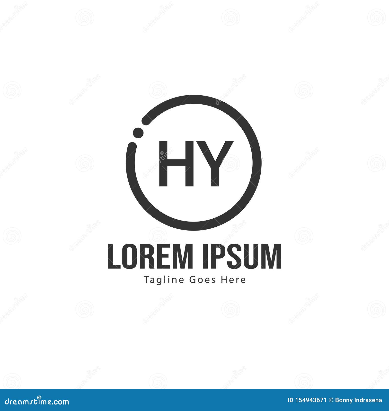 Initial HY Logo Template with Modern Frame. Minimalist HY Letter Logo ...