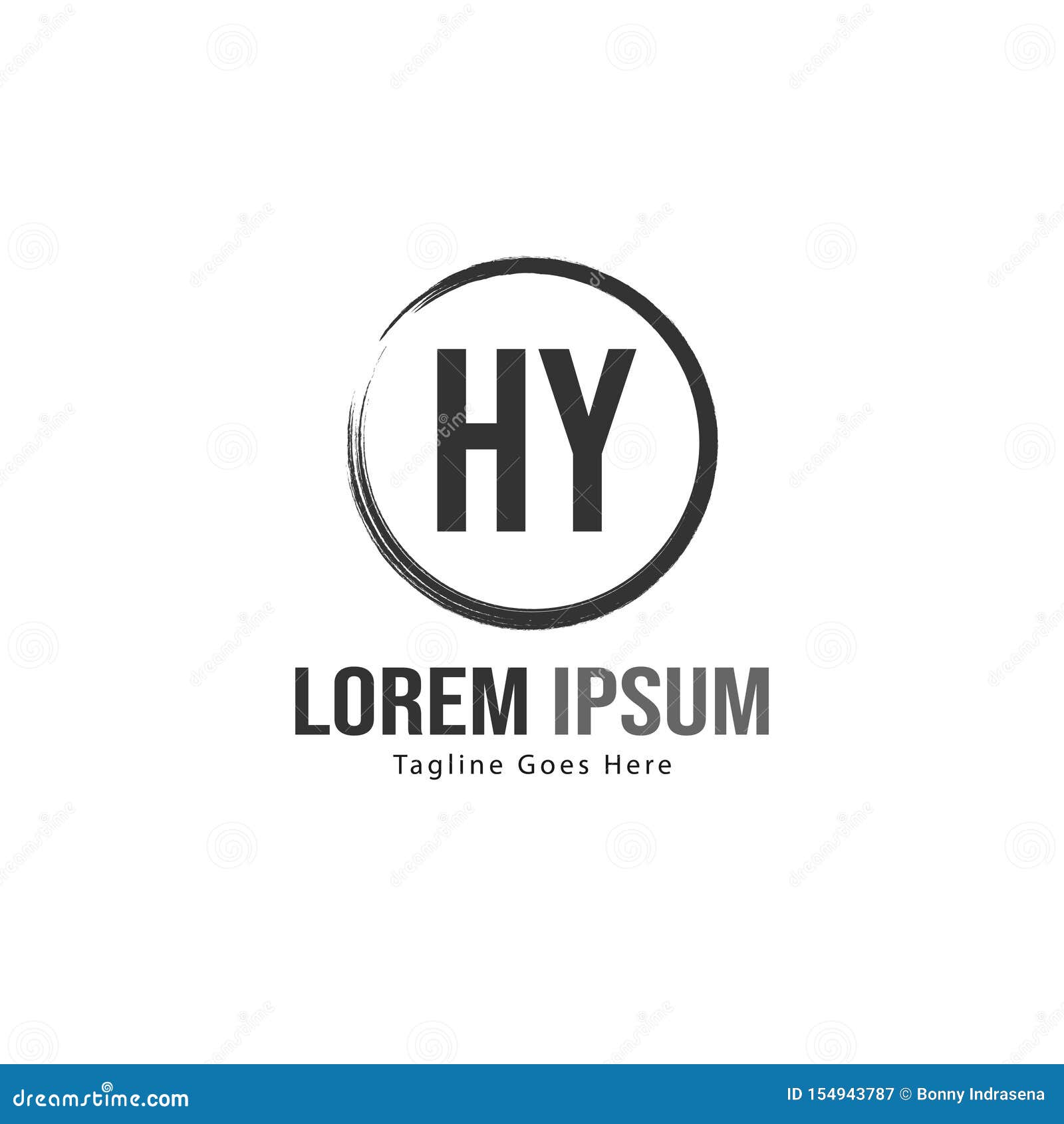 Initial HY Logo Template with Modern Frame. Minimalist HY Letter Logo ...