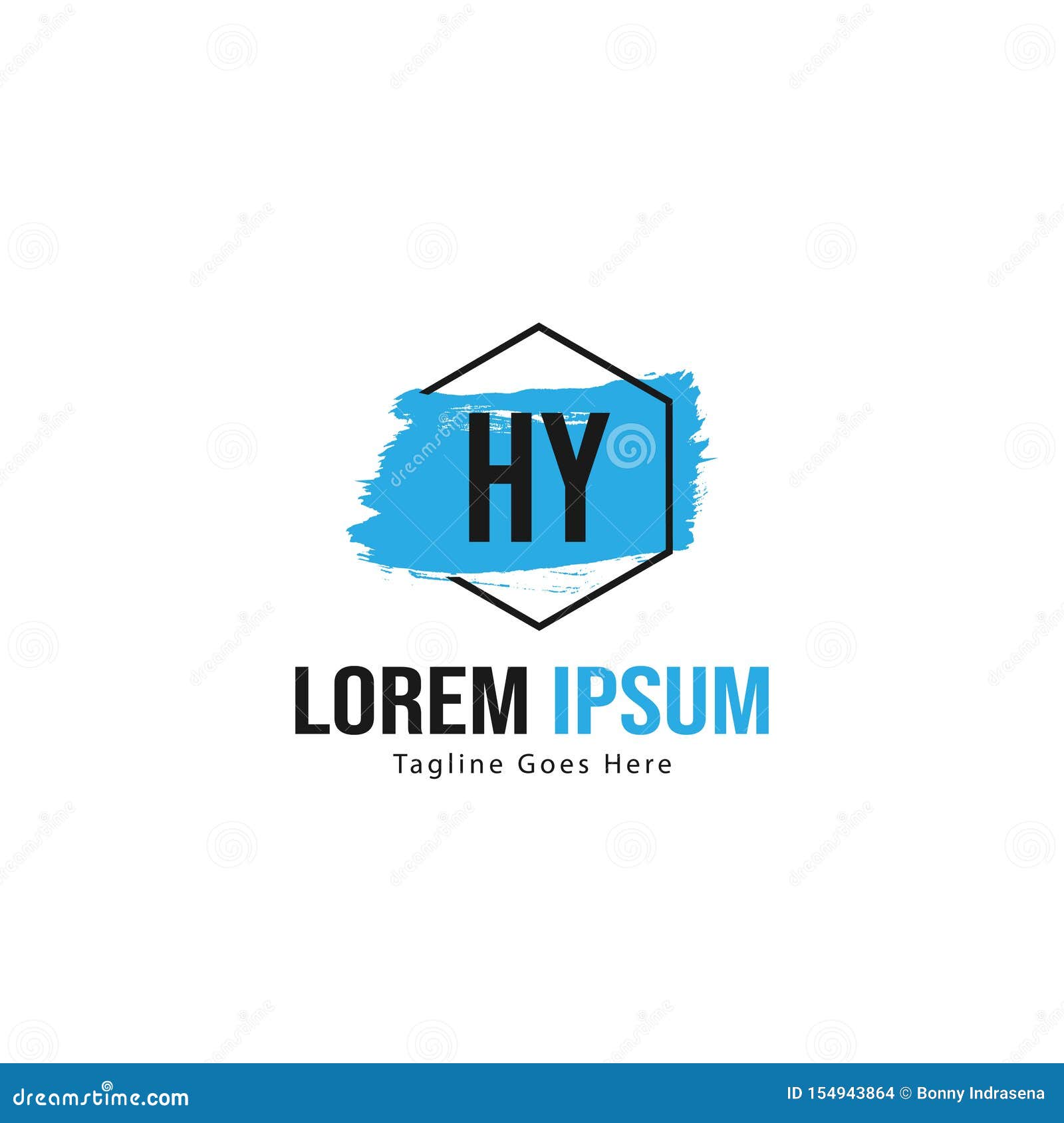Initial HY Logo Template with Modern Frame. Minimalist HY Letter Logo ...