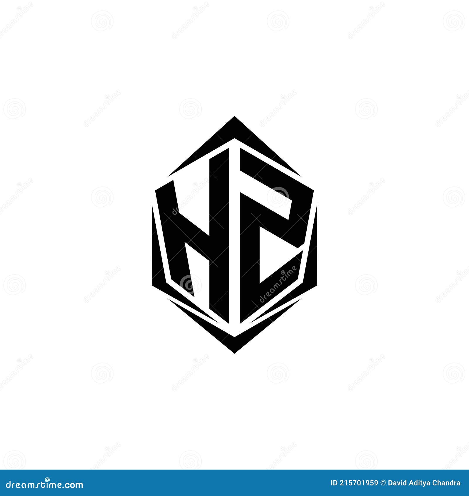Initial HZ Logo Design with Shield Style, Logo Business Branding Stock ...