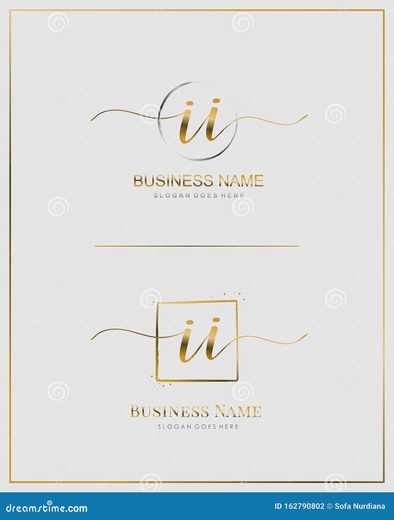 Initial I II Handwriting Logo Vector. Letter Handwritten Logo Template ...