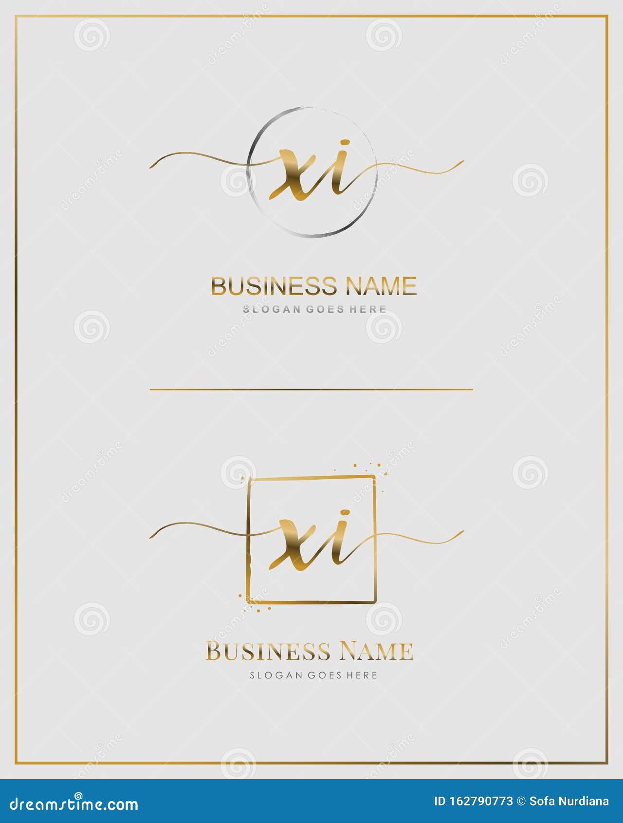 Initial X I XI Handwriting Logo Vector. Letter Handwritten Logo ...