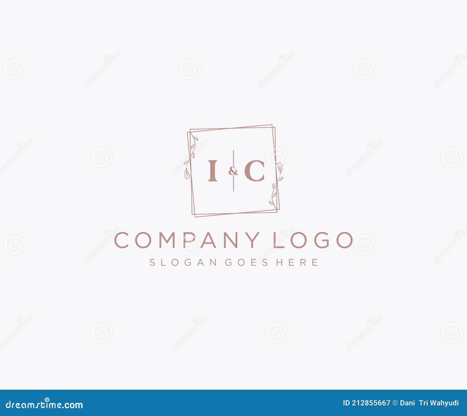 Initial IC Letters Decorative Luxury Wedding Logo Stock Vector ...