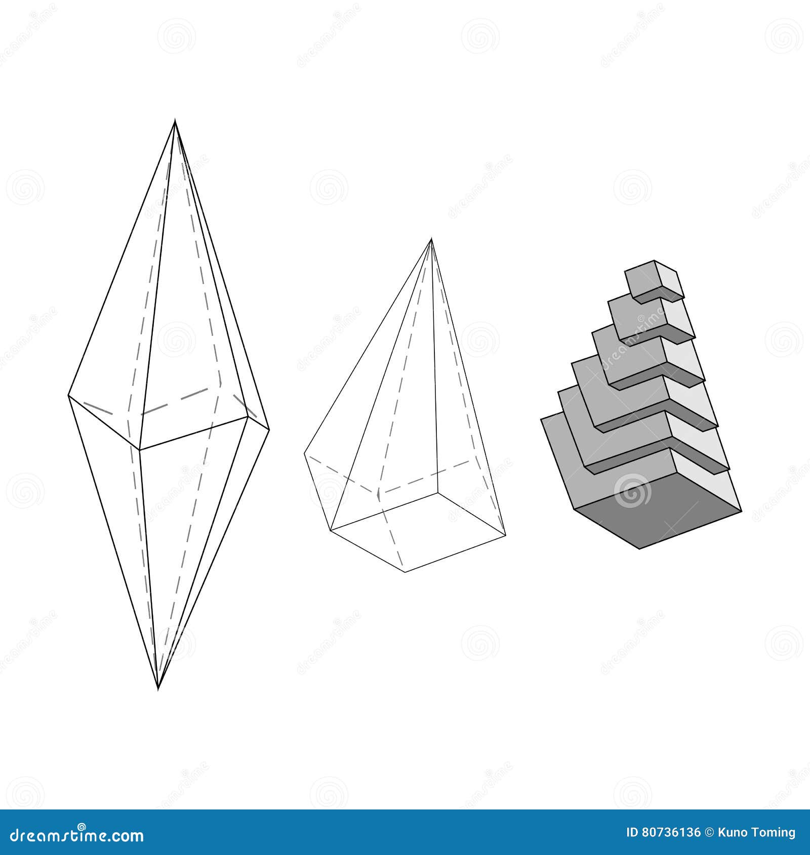 The Initial Idea of the Internal Structure of the Crystal Stock Vector ...