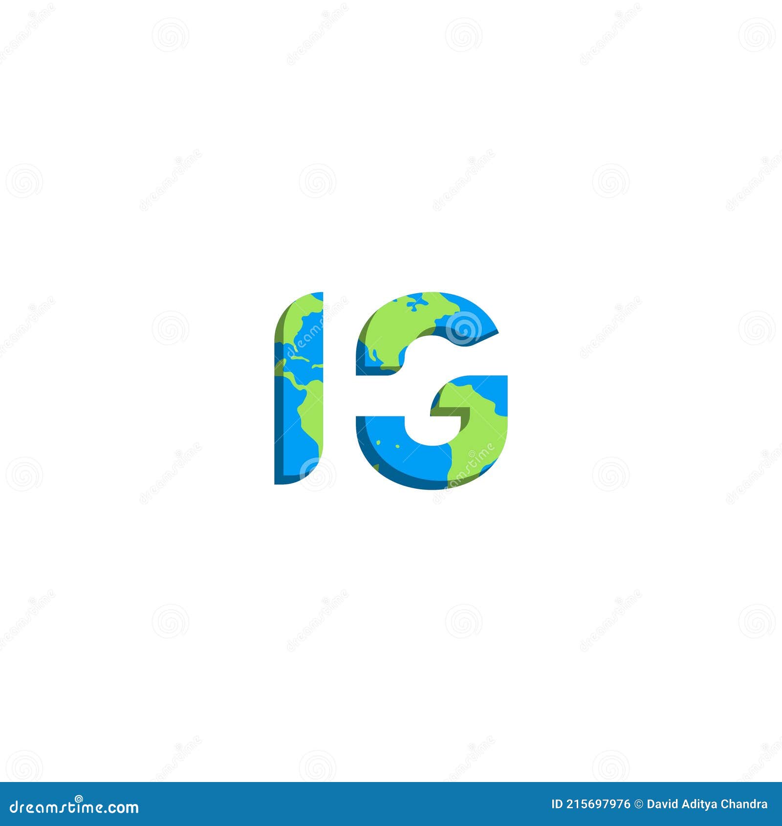 Initial IG Logo Design with World Map Style, Logo Business Branding ...