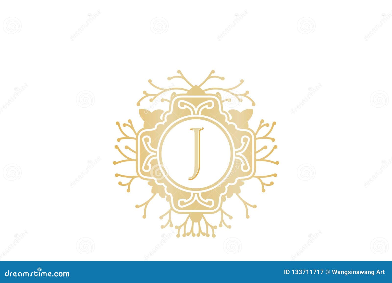 Initial J, Wedding Boutique Logo Designs Inspiration Isolated on White ...