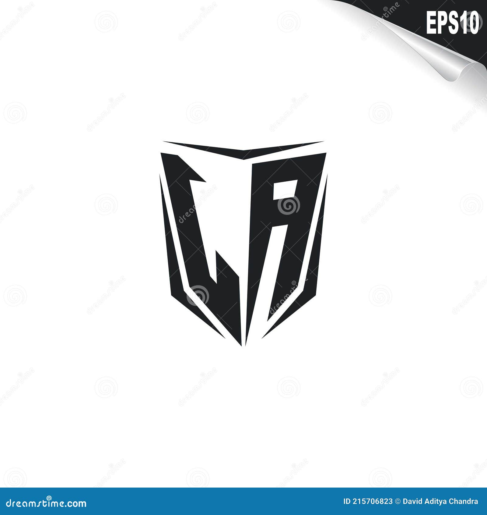 Initial JA Logo Design with Shield Style, Logo Business Branding Stock ...