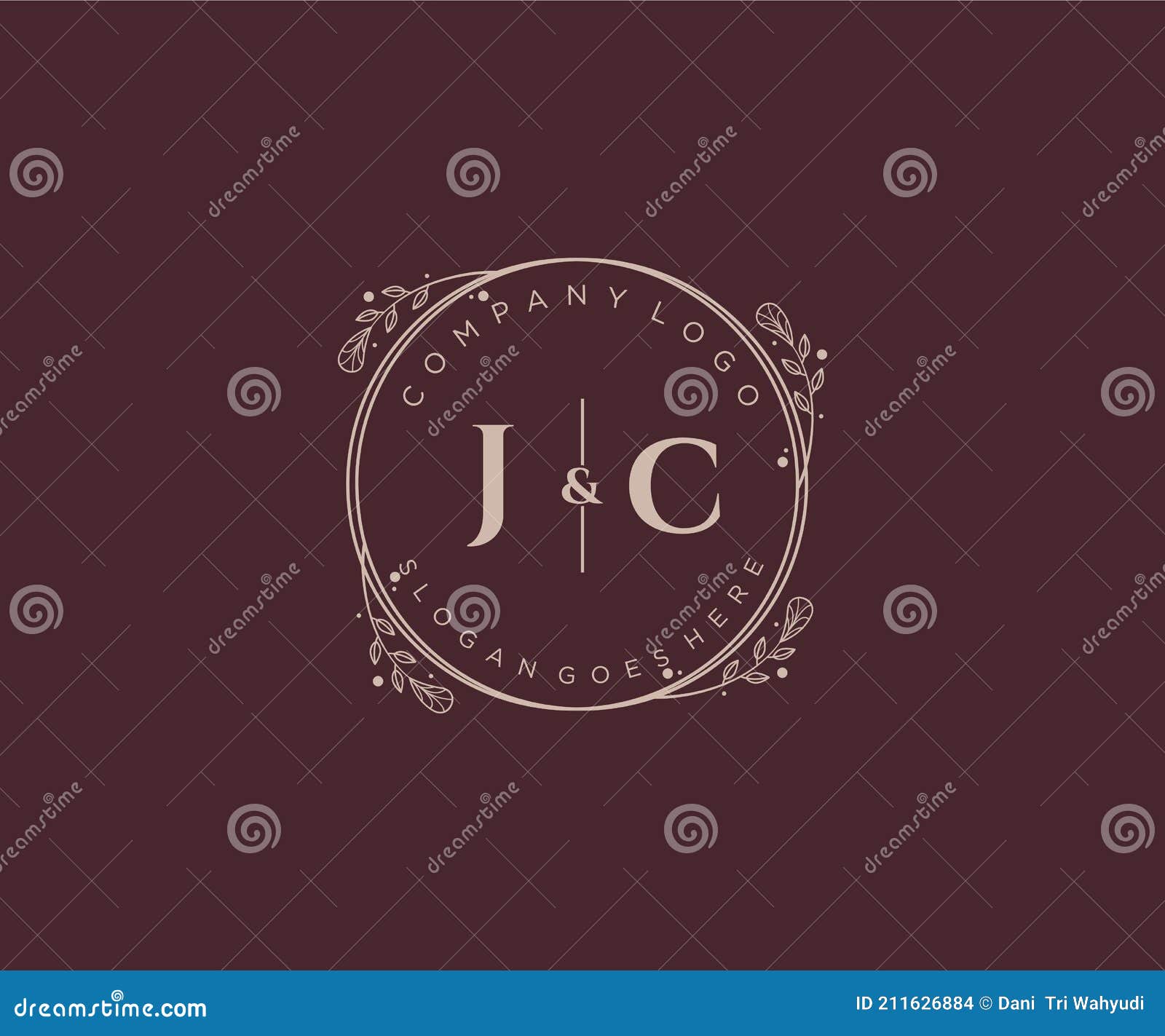 Initial JC Letters Decorative Luxury Wedding Logo Stock Vector ...
