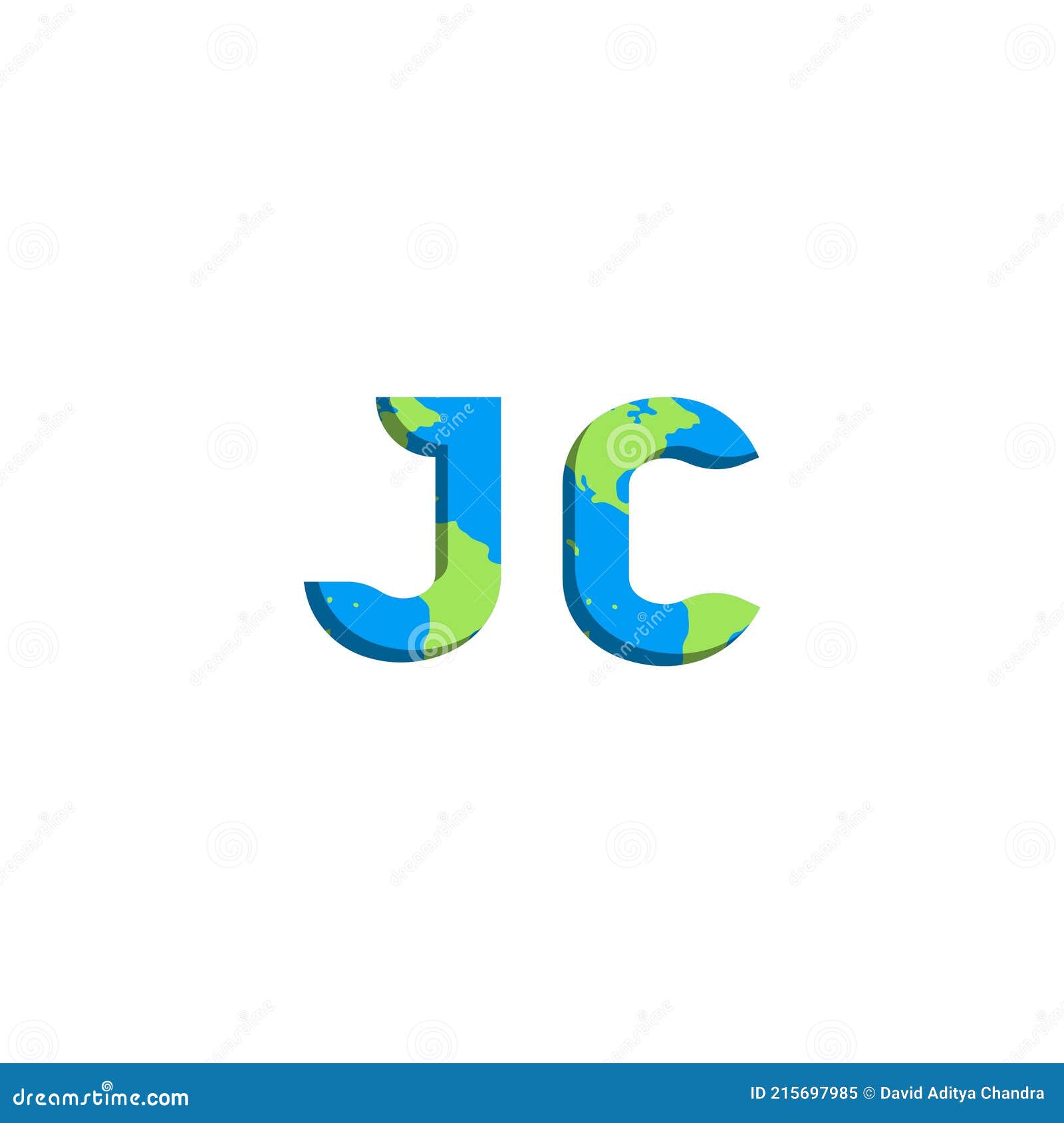 Initial JC Logo Design with World Map Style, Logo Business Branding ...