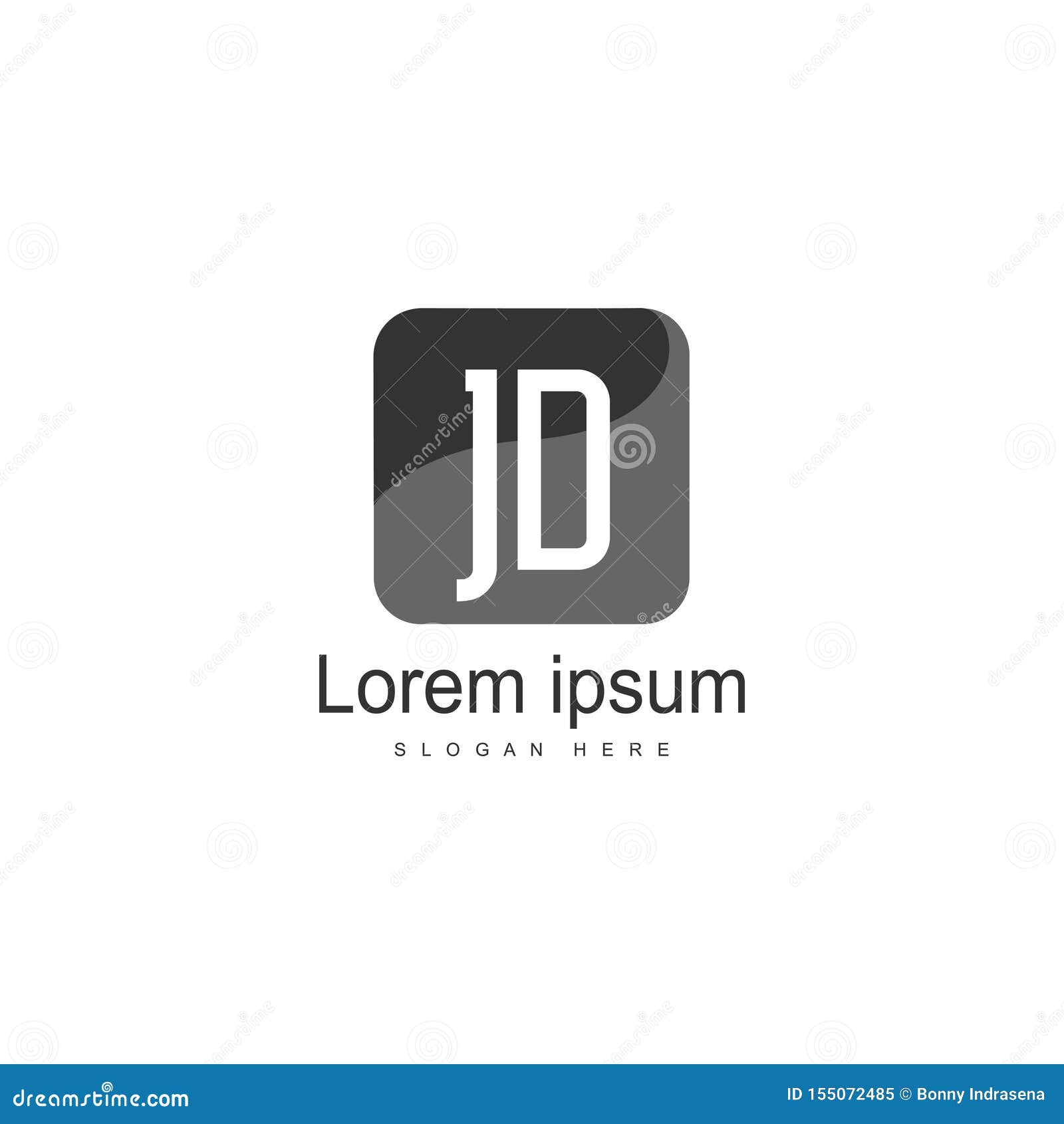 Initial JD Logo Template with Modern Frame. Minimalist JD Letter Logo ...