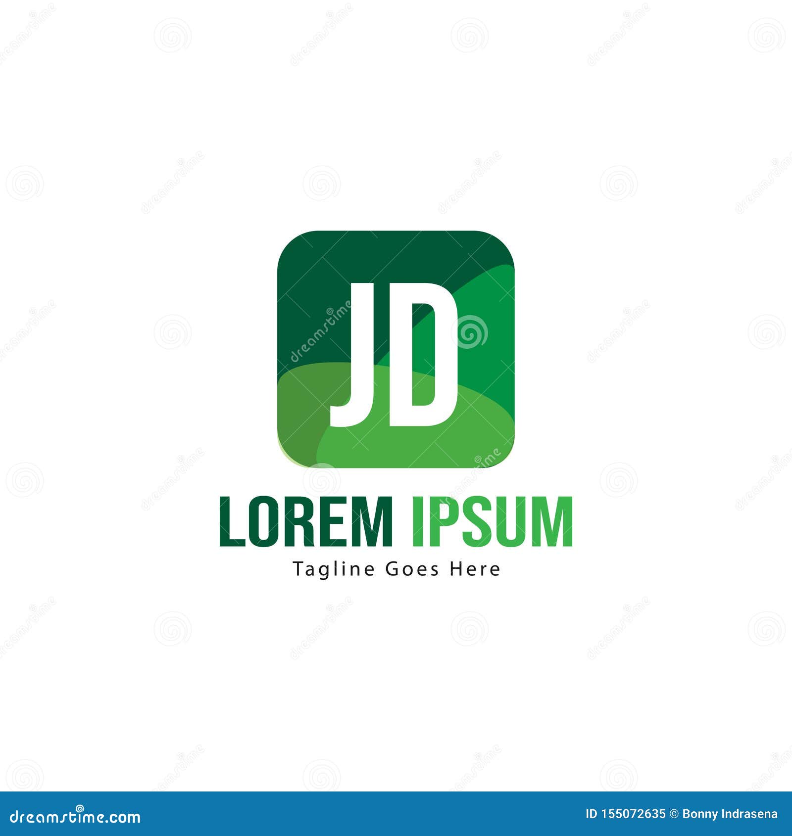 Initial JD Logo Template with Modern Frame. Minimalist JD Letter Logo ...