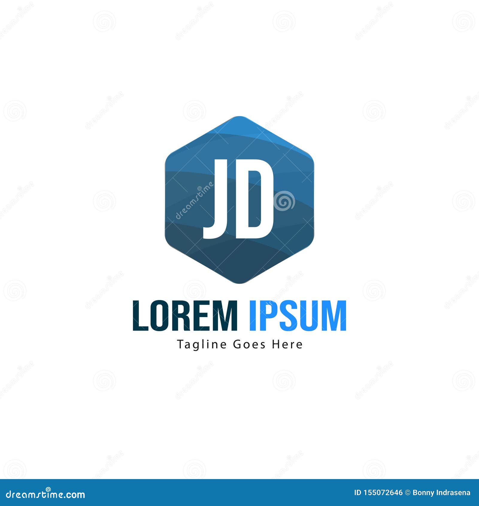 Initial JD Logo Template with Modern Frame. Minimalist JD Letter Logo ...