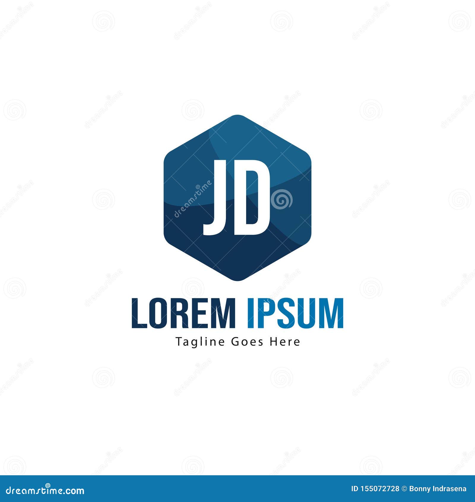Initial JD Logo Template with Modern Frame. Minimalist JD Letter Logo ...