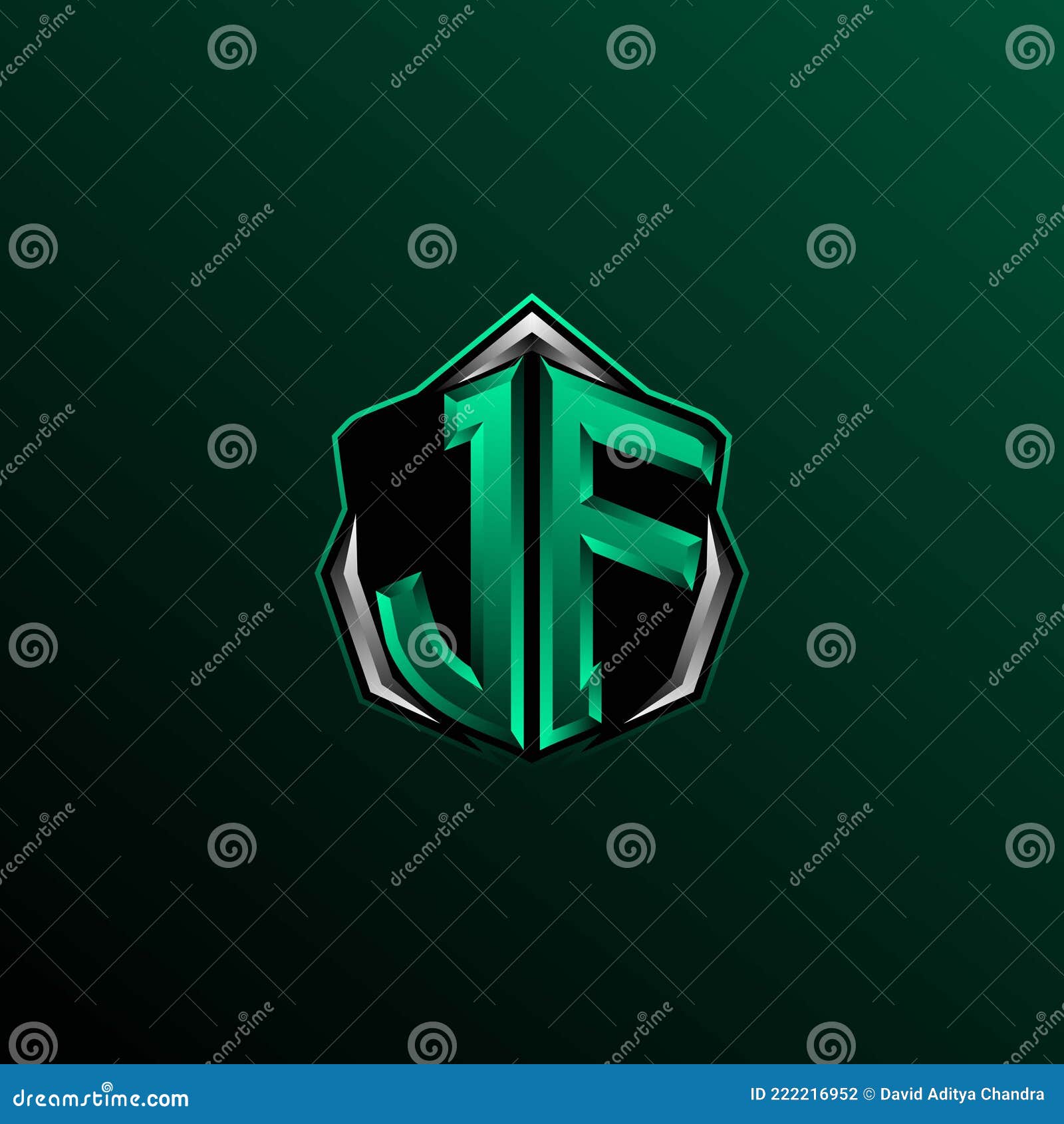 Initial JF Logo Design, Initial JF Logo Design with Shield Style, Logo ...