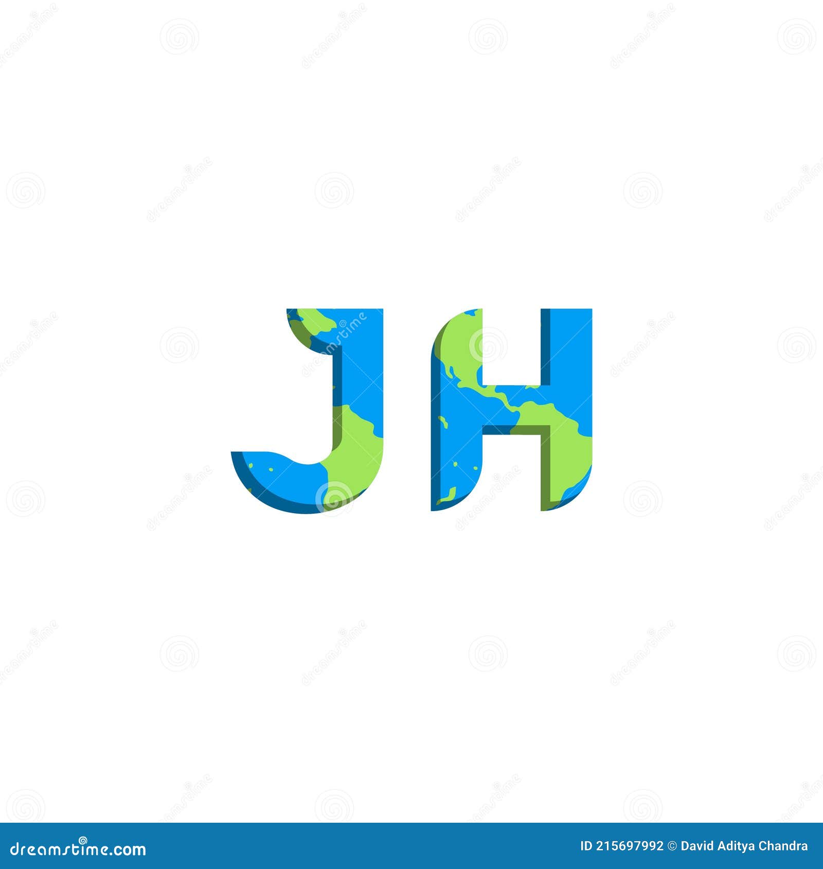 Initial JH Logo Design with World Map Style, Logo Business Branding ...