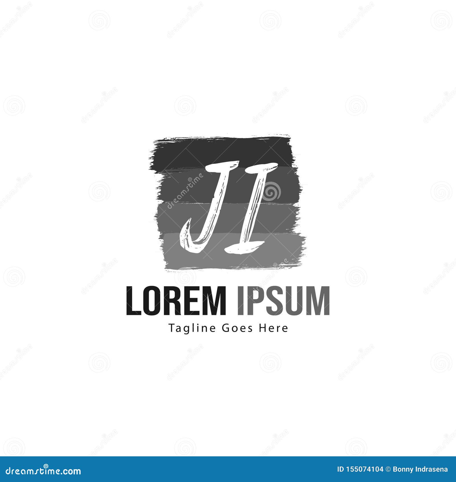 Initial JI Logo Template with Modern Frame. Minimalist JI Letter Logo ...