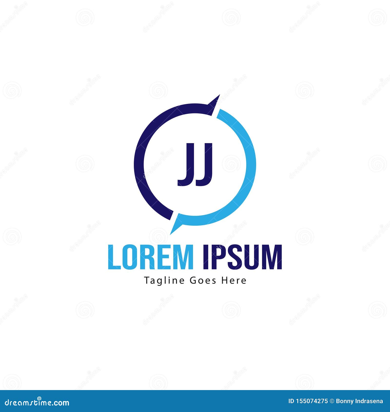 Initial JJ Logo Template with Modern Frame. Minimalist JJ Letter Logo ...