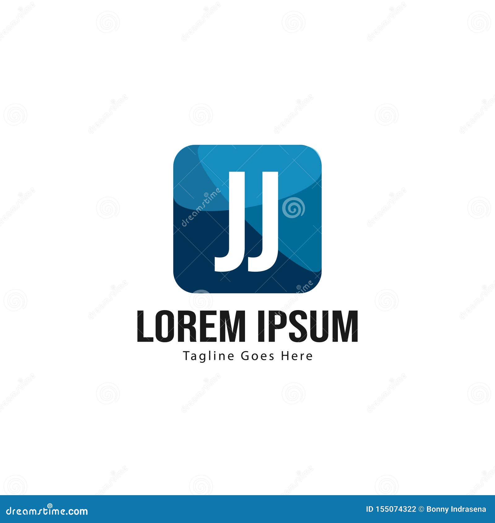 Initial JJ Logo Template with Modern Frame. Minimalist JJ Letter Logo ...