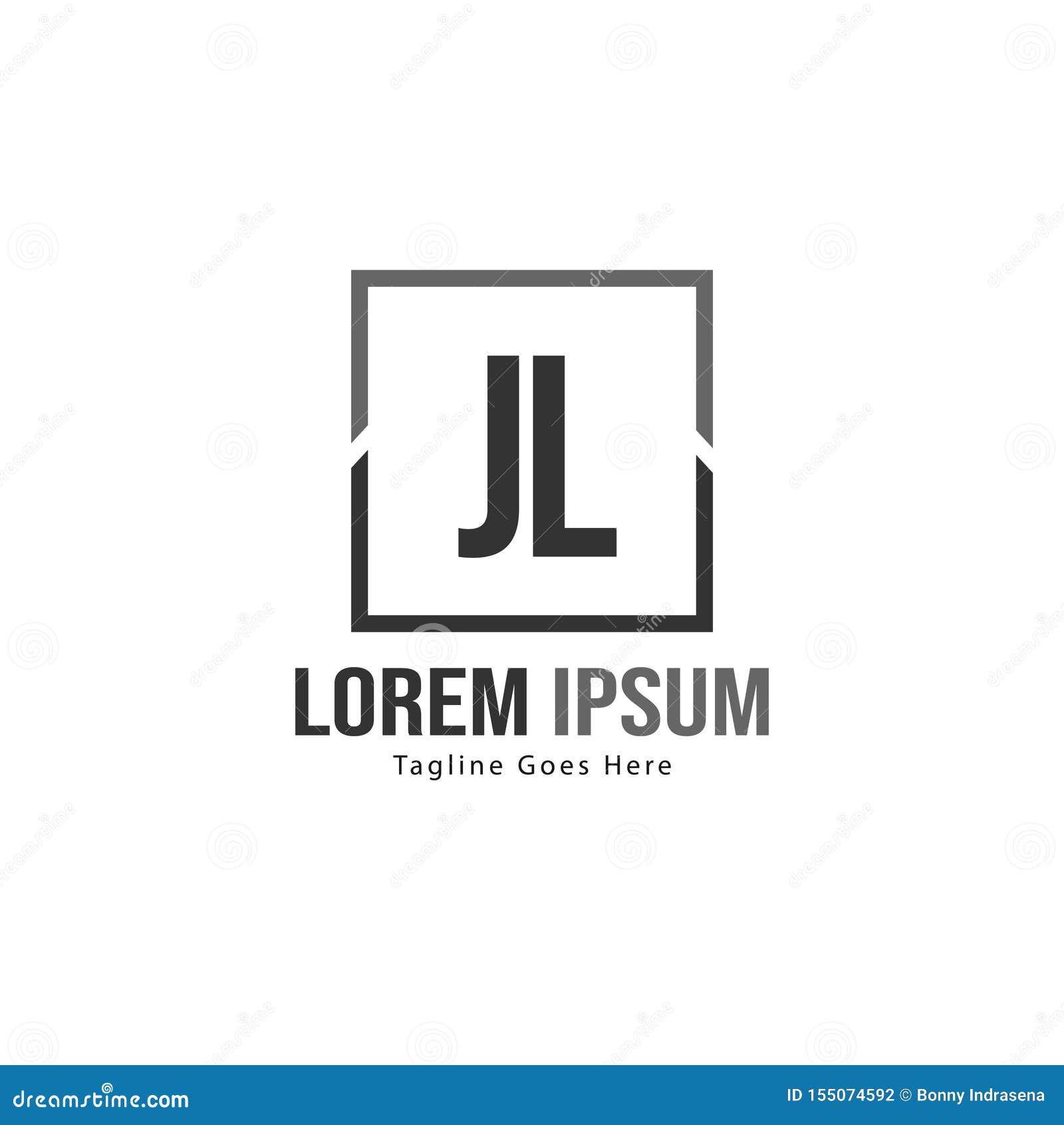 Initial JL Logo Template with Modern Frame. Minimalist JL Letter Logo ...