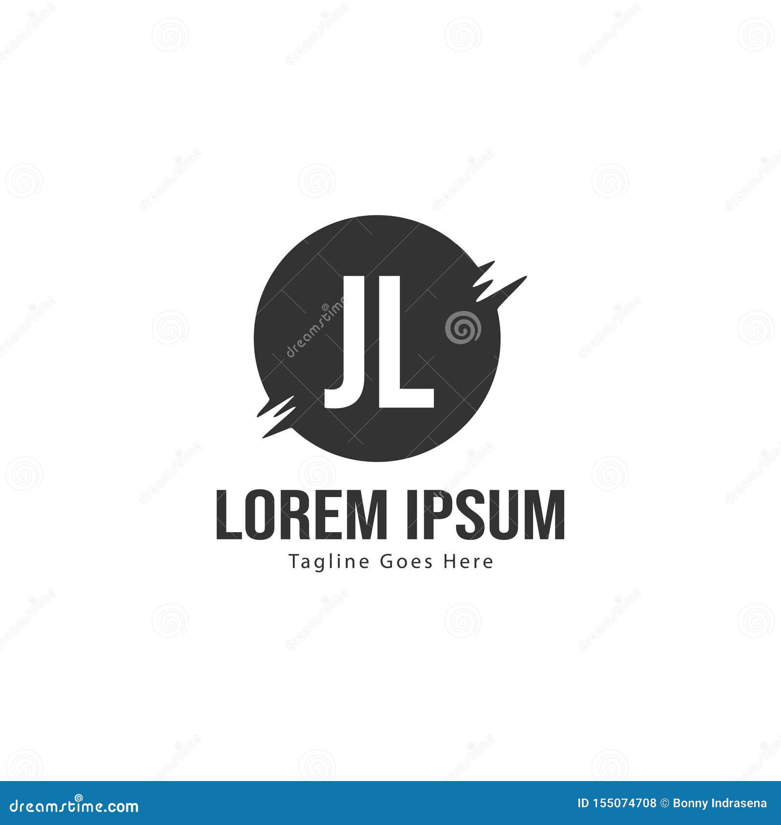 Initial JL Logo Template with Modern Frame. Minimalist JL Letter Logo ...