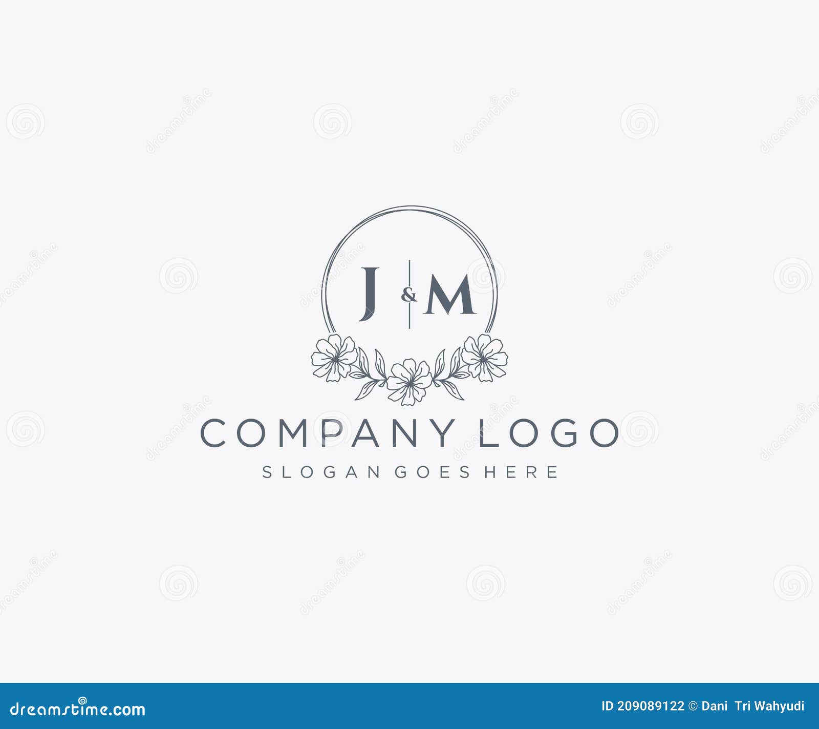 Initial JM Letters Floral Frames. Unique Decoration for Greeting Card ...