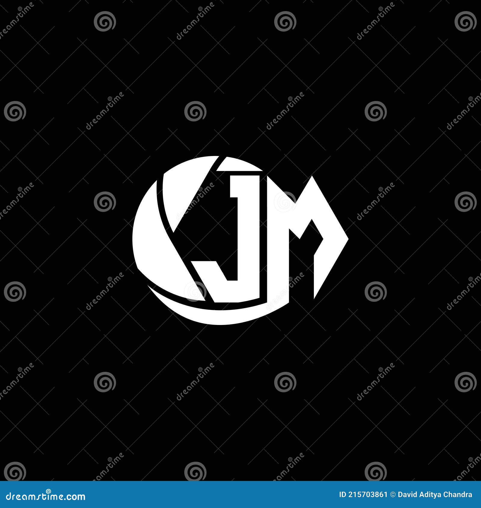 Initial JM Logo Design Geometric and Circle Style, Logo Business ...