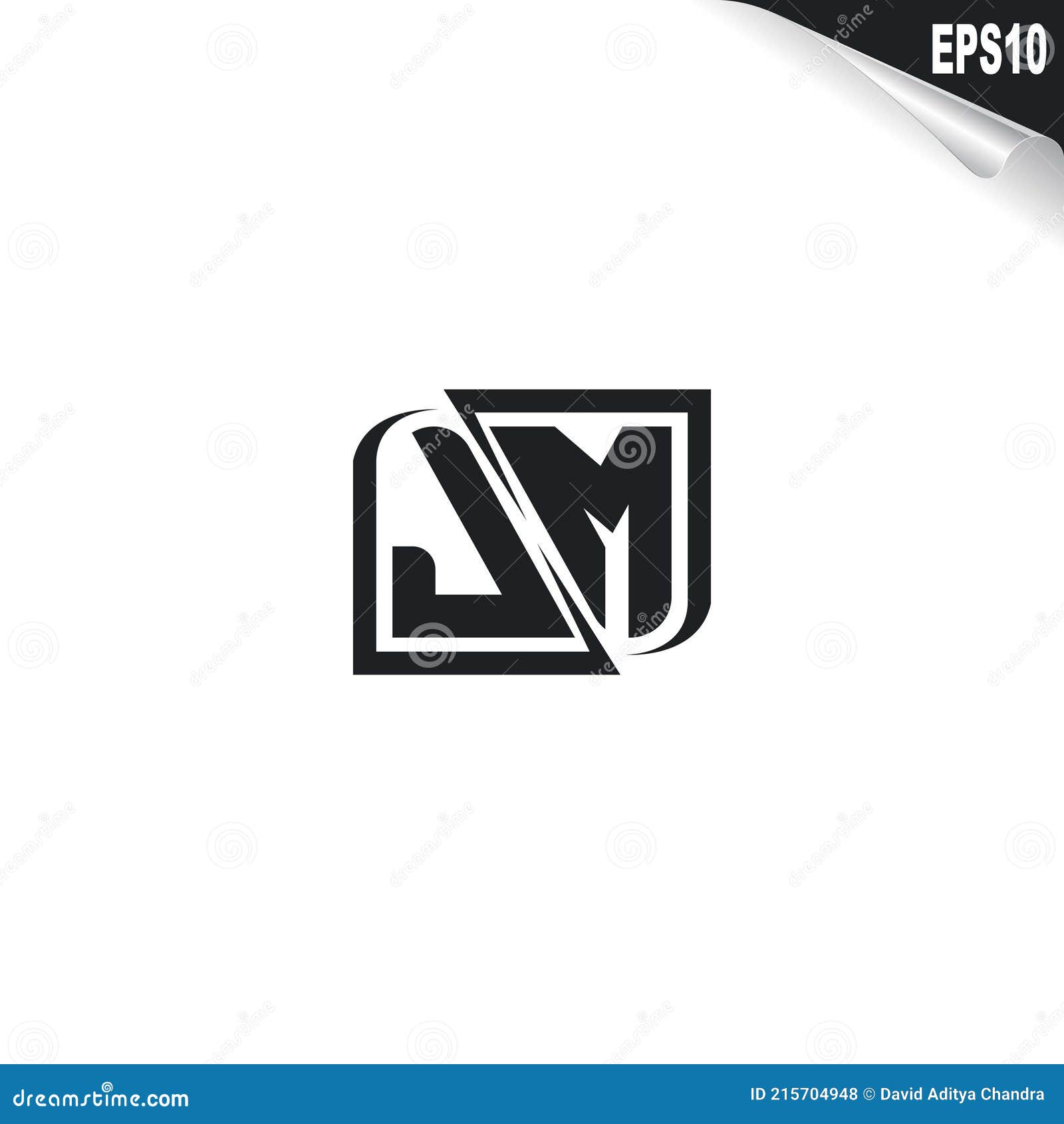 Initial JM Logo Design with Shape Style, Logo Business Branding Stock ...