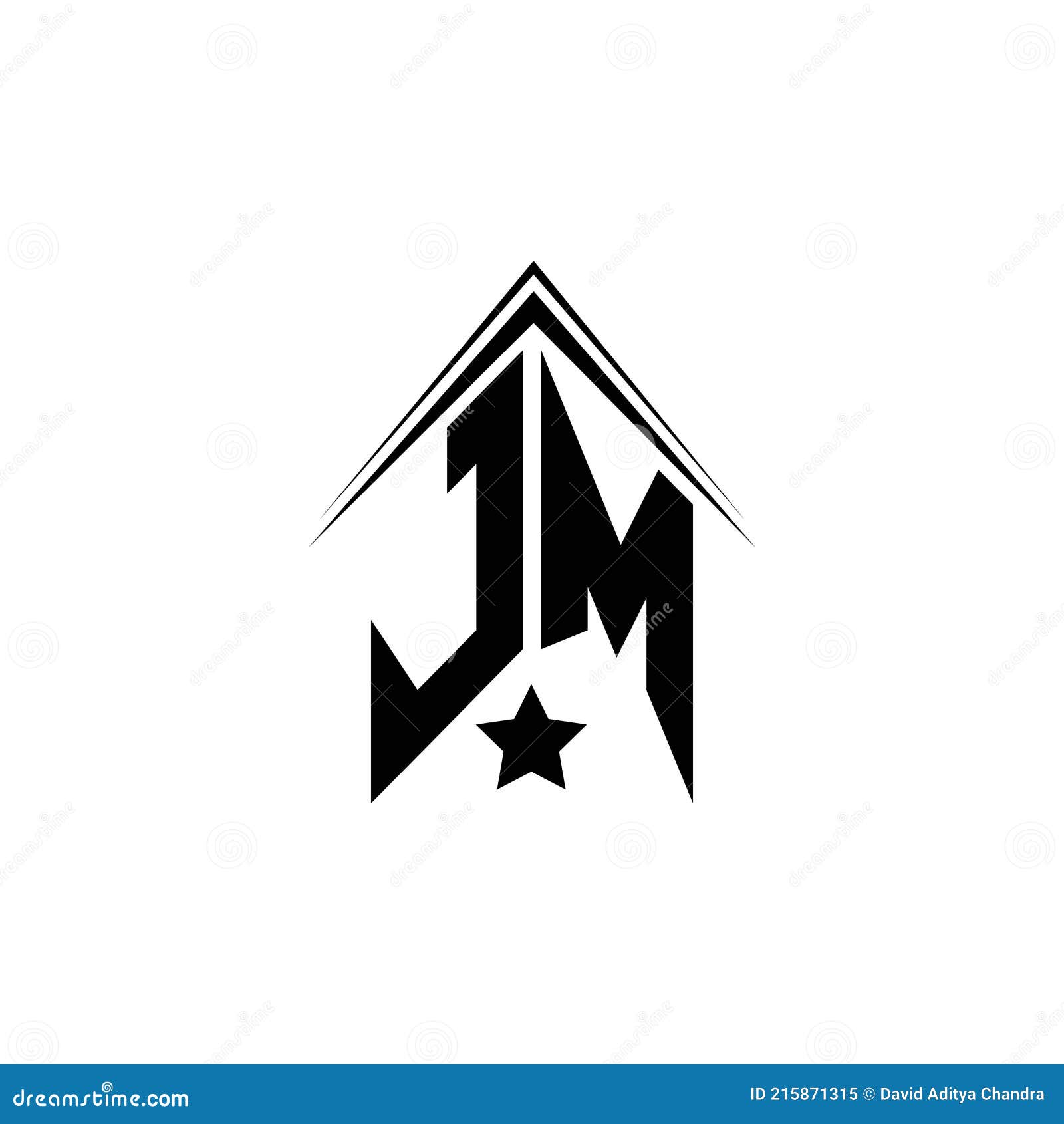 Initial JM Logo Design with Shape Style, Logo Business Branding Stock ...