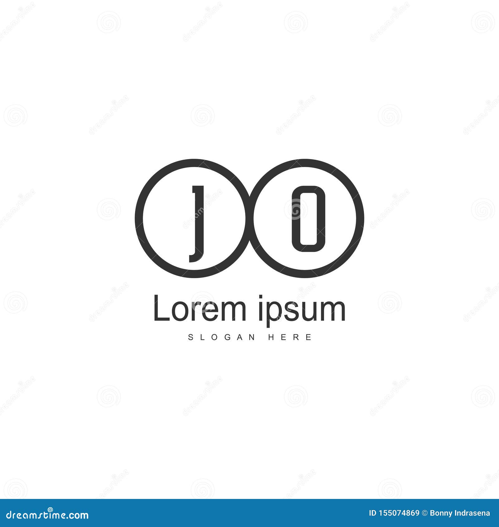 Initial JO Logo Template with Modern Frame. Minimalist JO Letter Logo ...