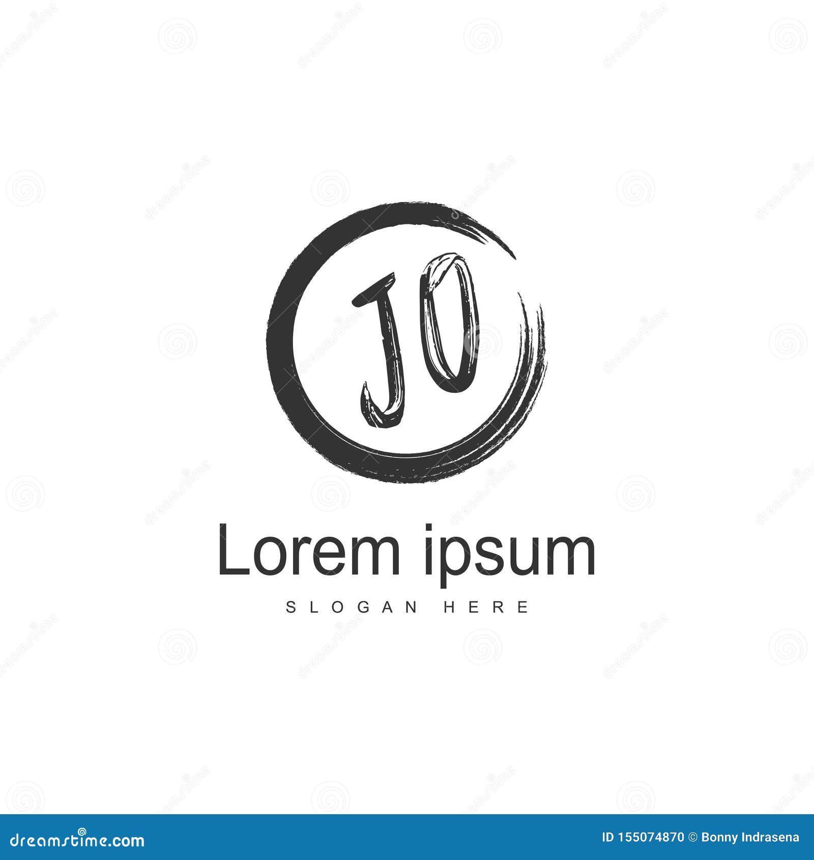 Initial JO Logo Template with Modern Frame. Minimalist JO Letter Logo ...