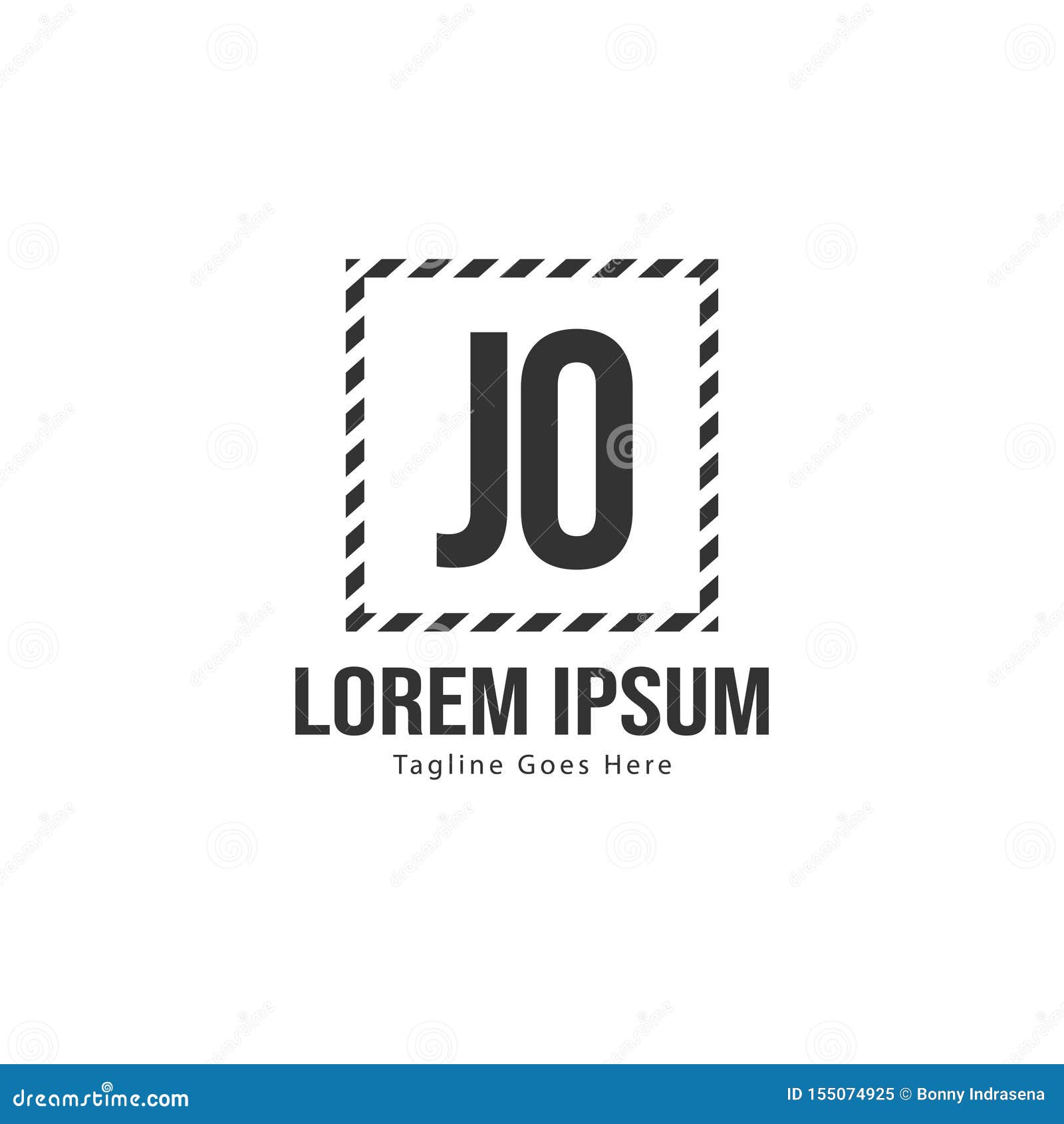 Initial JO Logo Template with Modern Frame. Minimalist JO Letter Logo ...