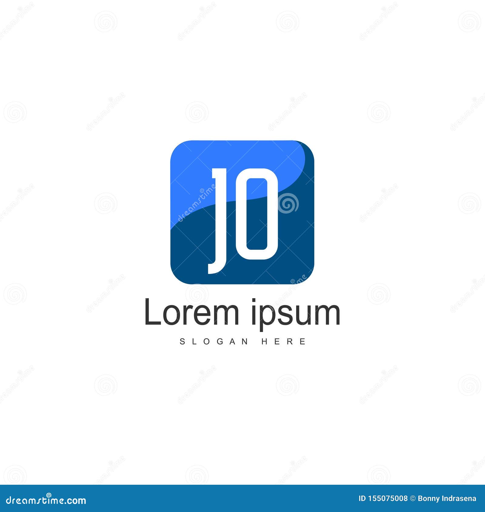 Initial JO Logo Template with Modern Frame. Minimalist JO Letter Logo ...